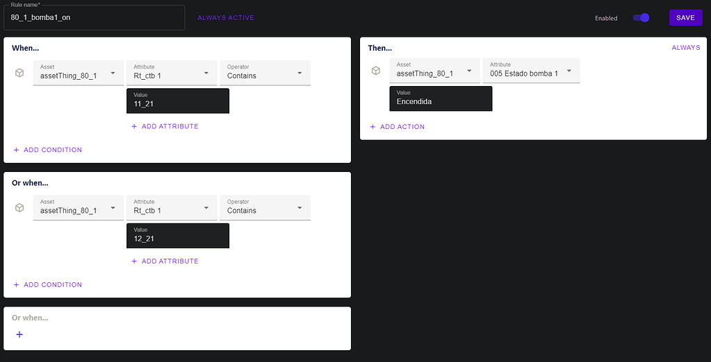 Problem defining rules with "or when" - Rules: When-Then, Flows and Groovy - OpenRemote