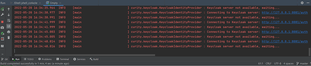 Error when running project in IntelliJ - Custom Deployment - OpenRemote