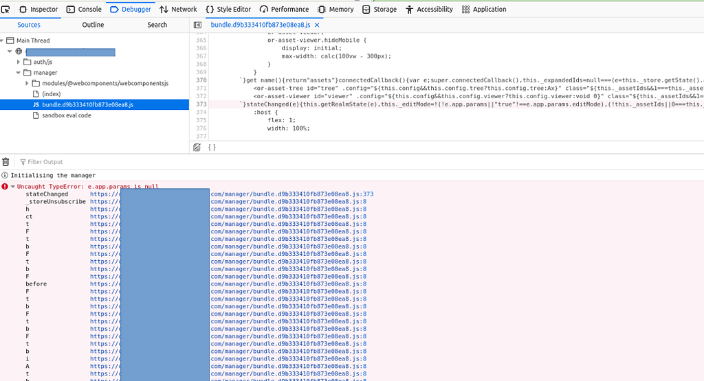 Webbrowser stalls on Uncaught errors - Manager UI - OpenRemote