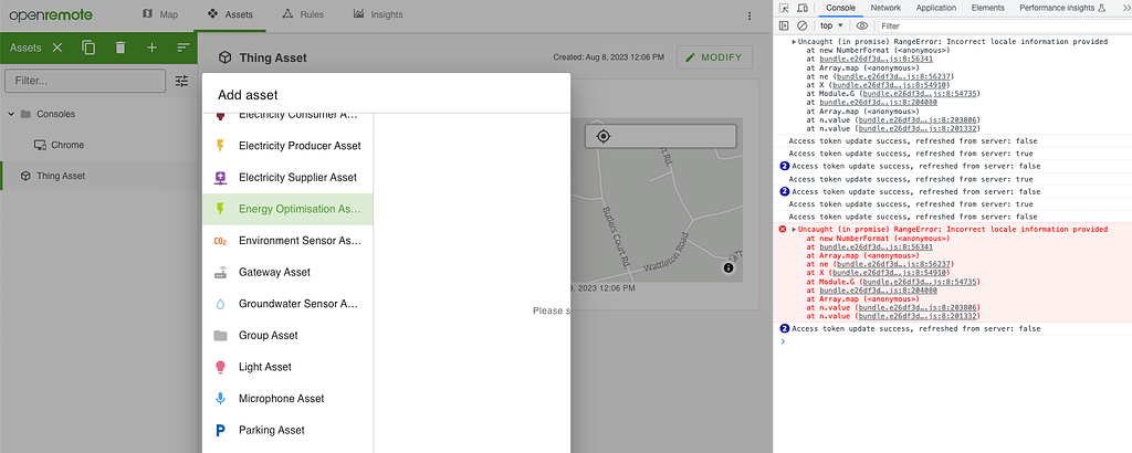 RangeError: Incorrect locale information provided - Manager UI - OpenRemote