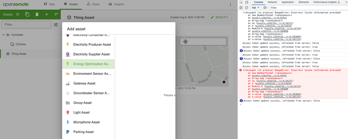 RangeError: Incorrect locale information provided - Manager UI - OpenRemote